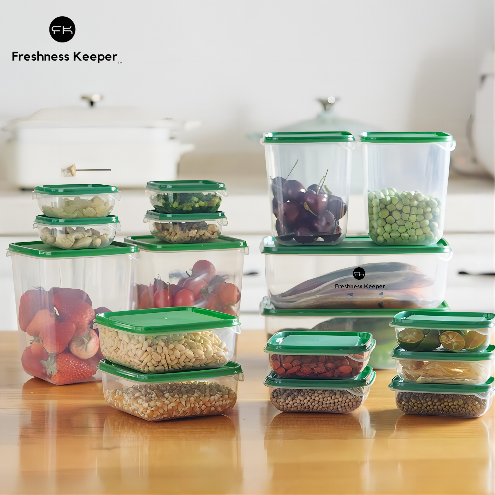 China 17 Pcs Reusable Plastic Food Storage Container Set with Lids ...