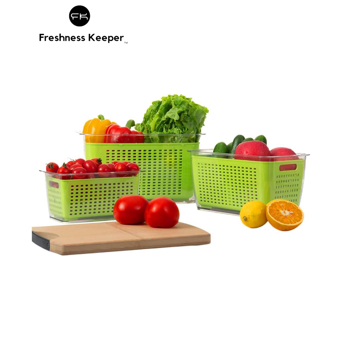 China Multifunctional Draining Crisper Fresh Vegetable Fruit Storage ...